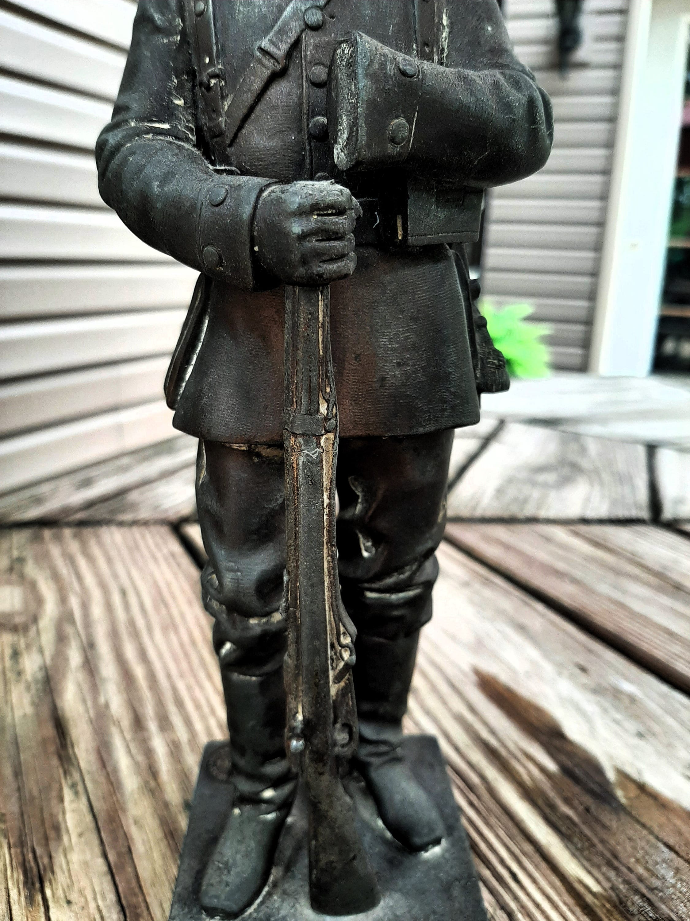 R. Bellair & Co Berlin 1896 Cast Bronze German Artillery Officer W ...