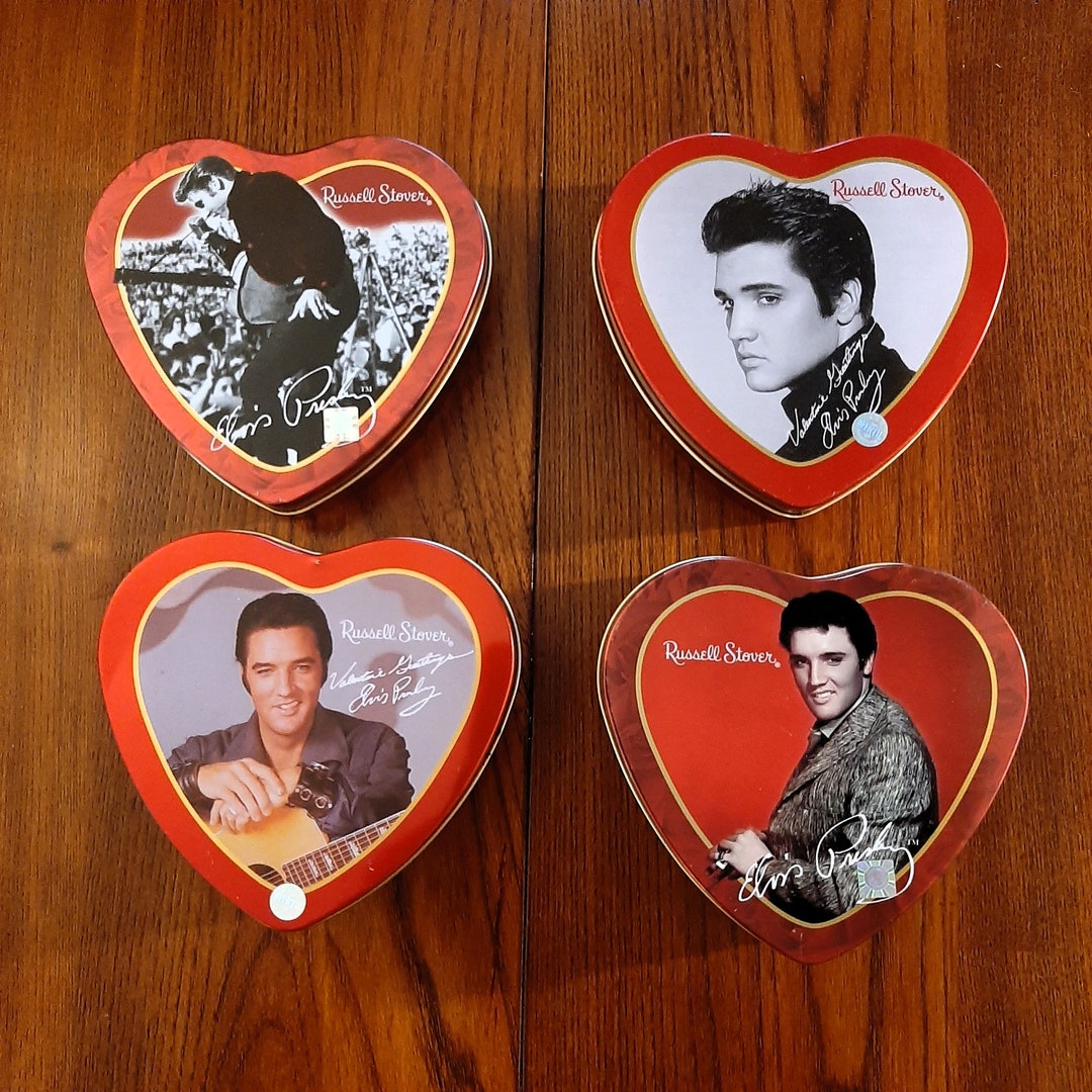 Vintage Elvis Presley Valentines Day Russell Stovers Tin 2000/2002 ...