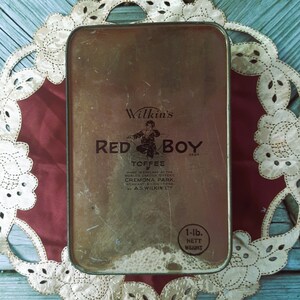 Vintage 1930s Wilkins Red Boy Toffee Tin: English Advertising ...