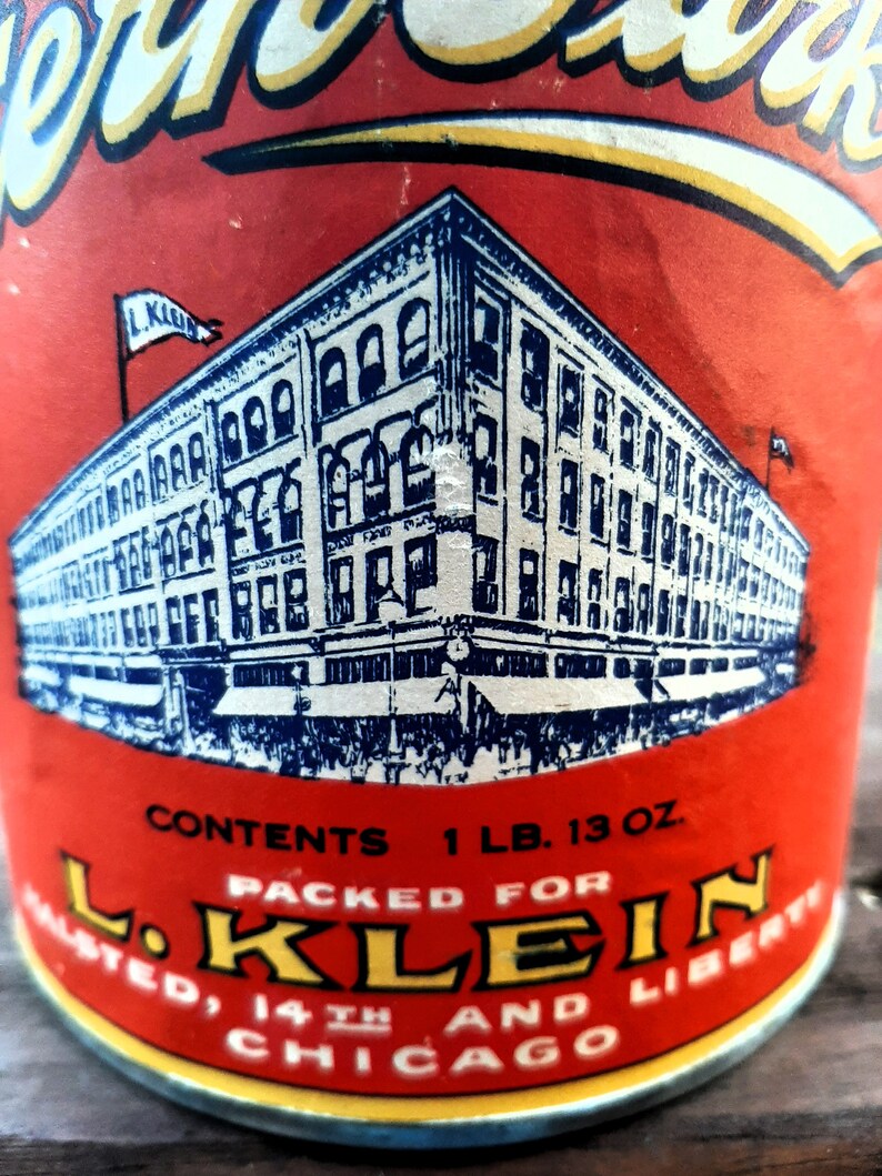 Antique Fern Park Hominy Can W Original Lid L. Klein, WWII Canned ...