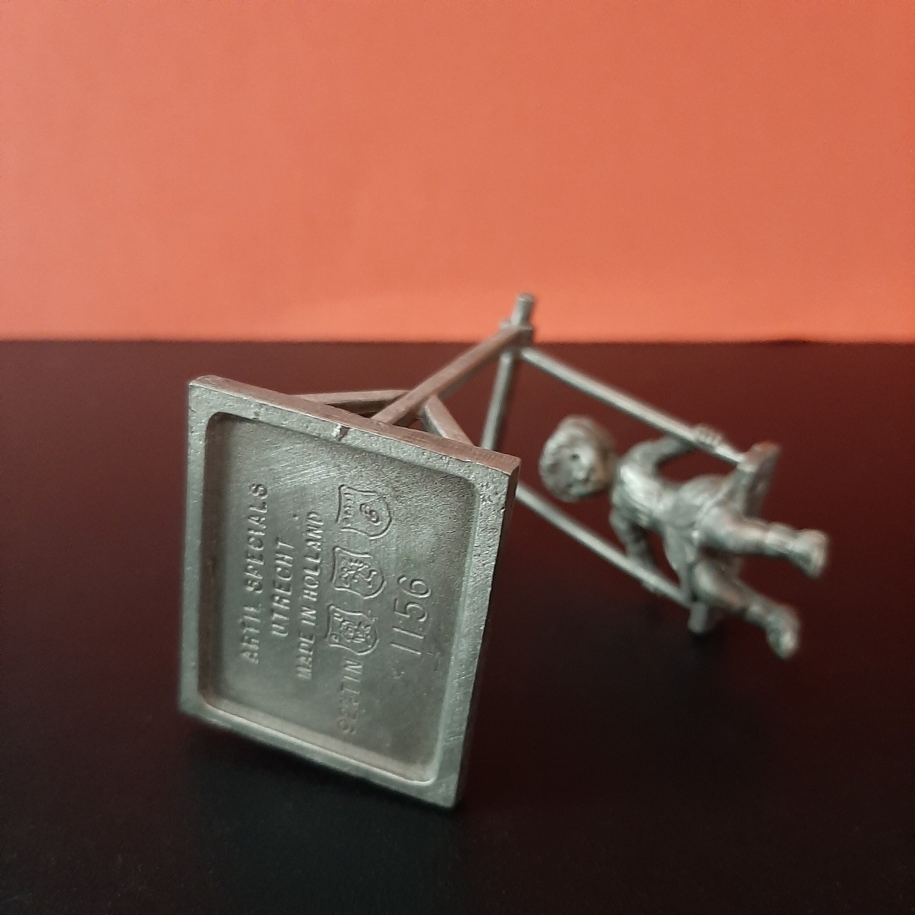 Miniature Pewter Girl on Swing Figurine Artil Specials Utrecht Holland ...