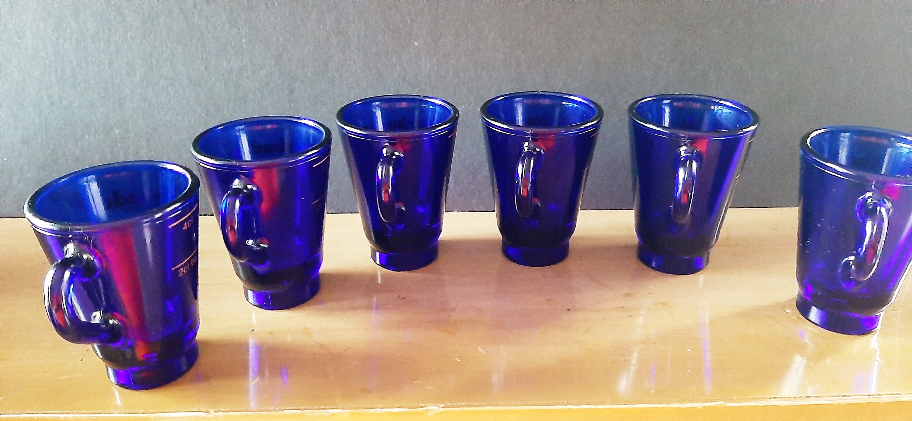 Karlsbader Becher J/B Bitter Cobalt Blue Shot Glasses W - Etsy