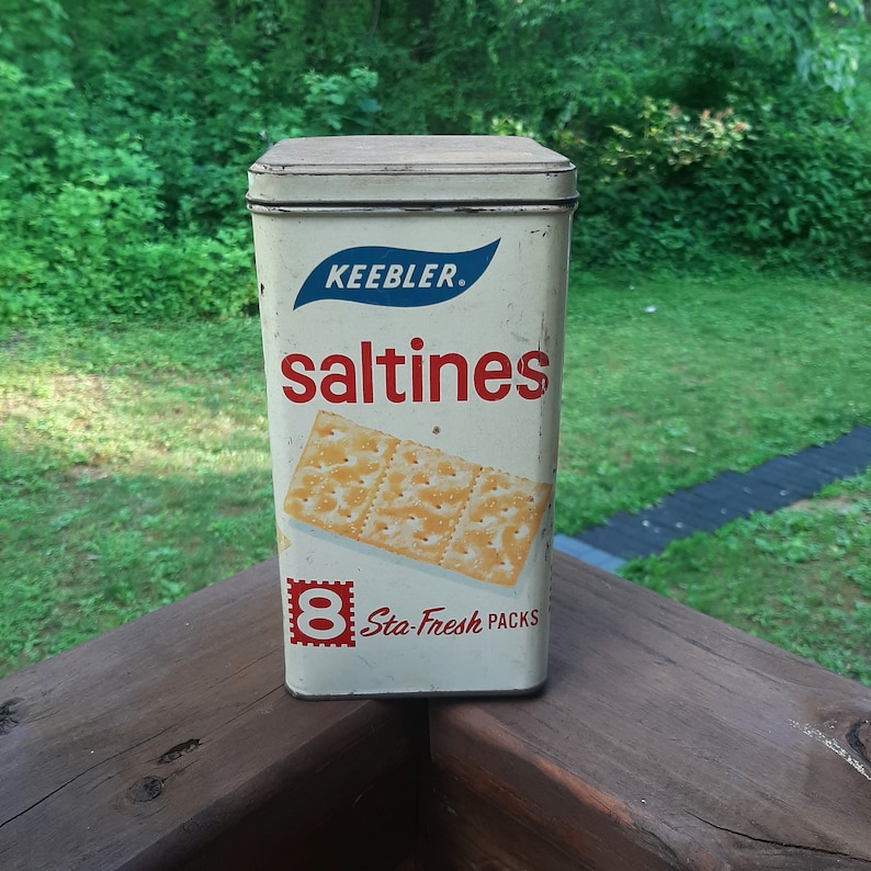Vintage Keebler Saltines Tin: Rustic Farmhouse Kitchen Decor - Etsy