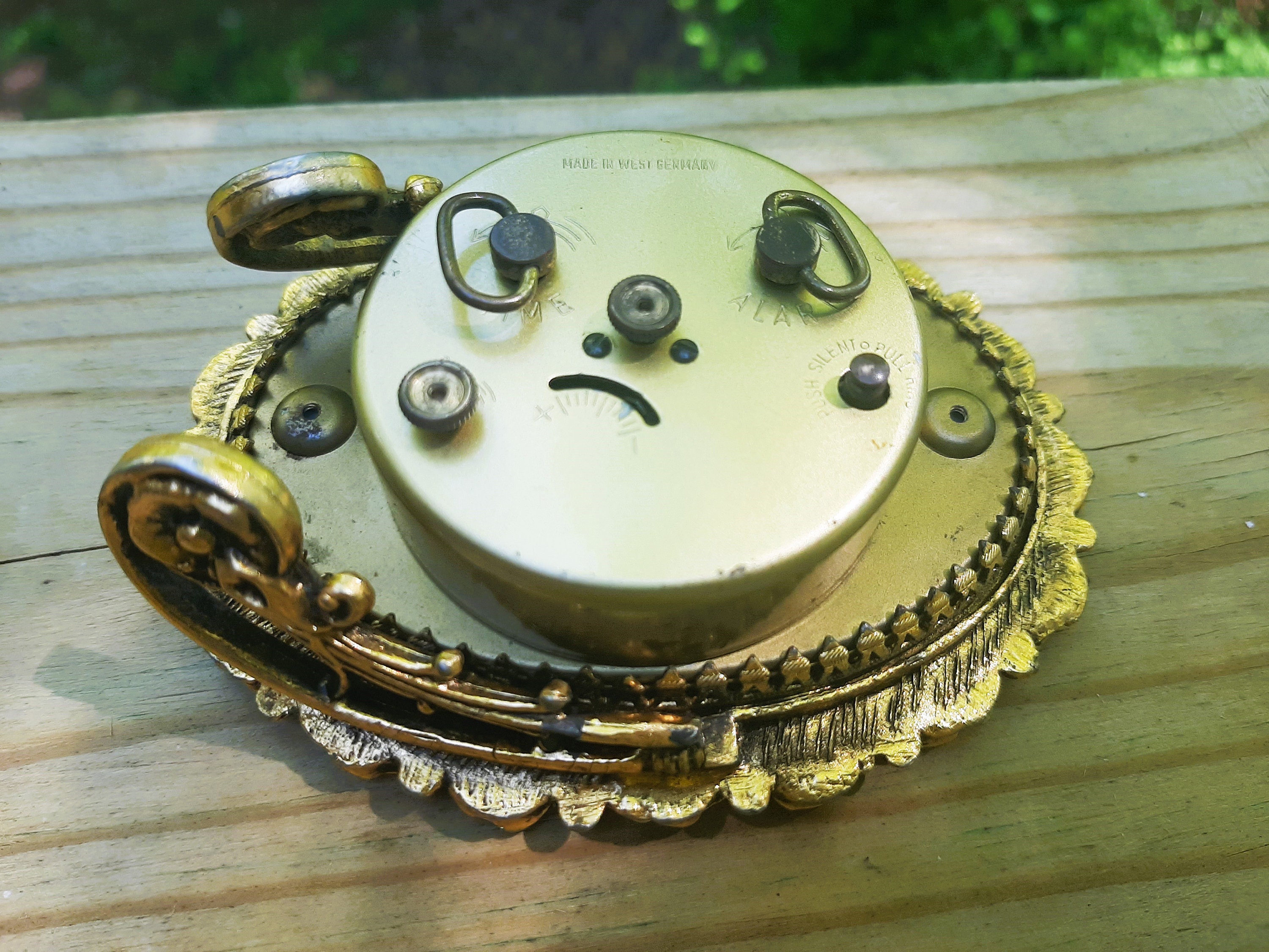 West Germany Stylebuilt Vanity Clock With Floral Rose Gold - Etsy