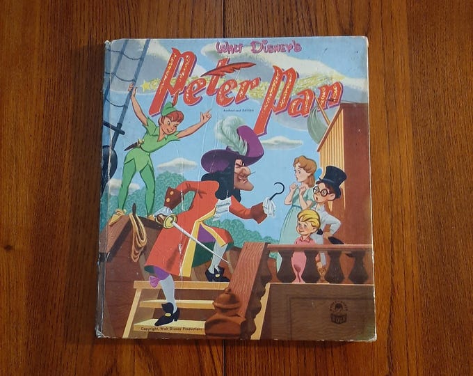 Walt Disney's Peter Pan Adapted by Samuel Armstrong 1952 Whitman ...