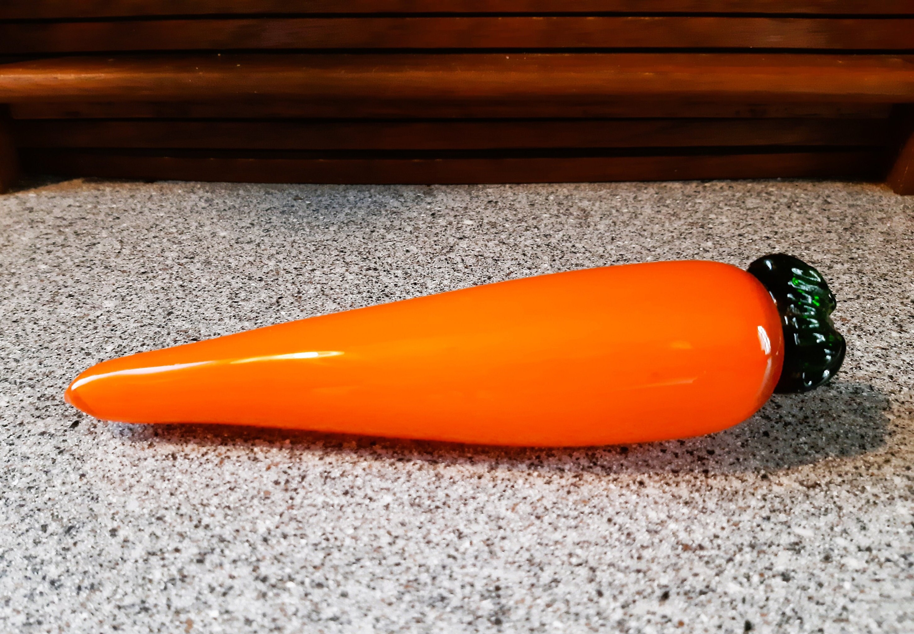 Vintage Glass Vegetables Set of 3 Glass Carrot Glass Green Pepper Glass ...