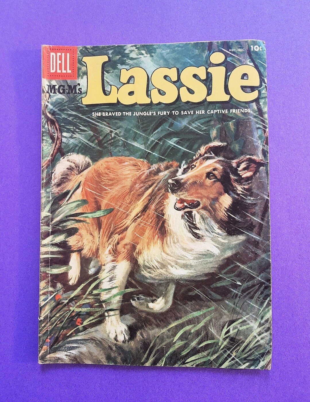 Lassie Comic Book Volume 1, No. 25 Dell Nov Dec 1955 Silver Age Comics MGM Lassie Comic Book ...