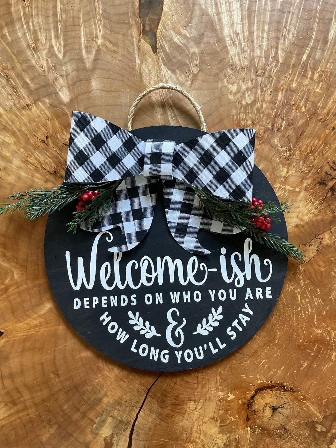 Welcome-ish Sign - Etsy