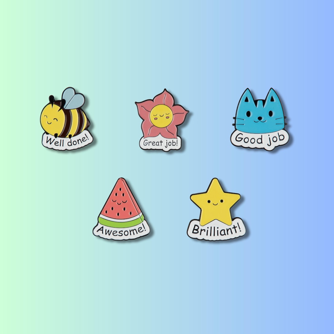 Cute Good Job Enamel Pins, Positive Pin, Brooch, Badge, Awesome ...