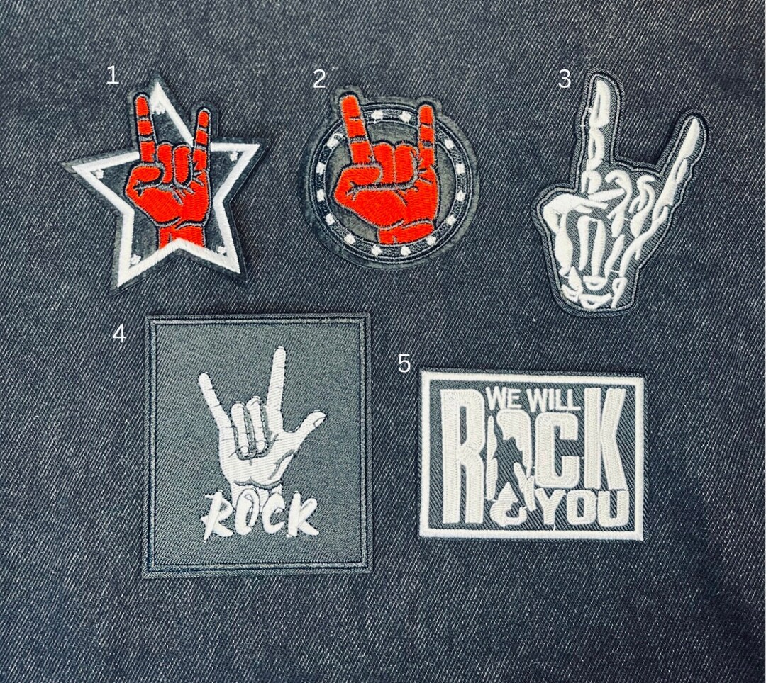Patch / Rock & Roll / Punk Music Embroidered Iron-on Patches DIY Patch ...