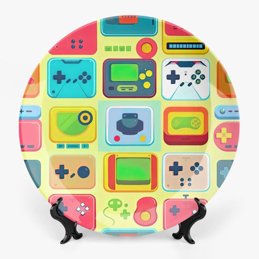 Retro Gamer Decorative Plate 8-bit and Arcade-inspired Nostalgia - Etsy