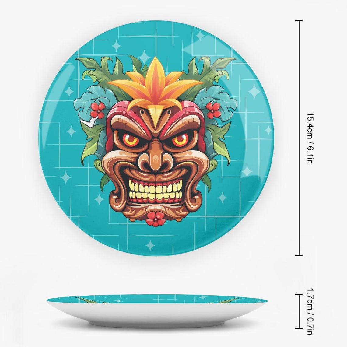 Tiki Plate 2 Ceramic Decorative Plates - Etsy