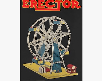 Vintage Erector Set With Classic Metal Red Carry Case Building Kit for ...
