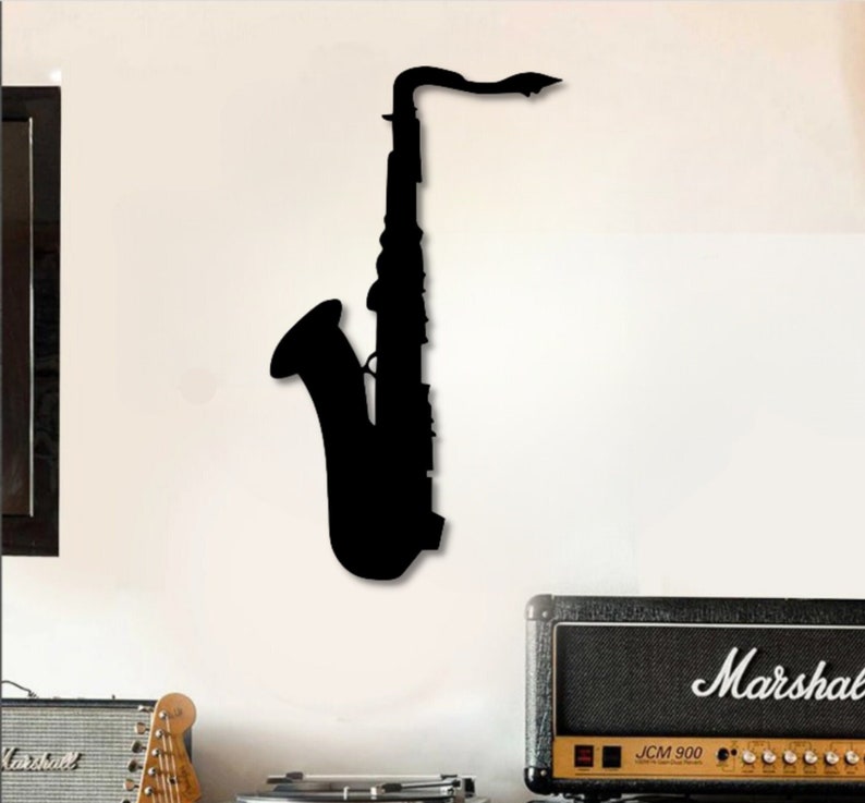 Décoration murale en métal unique pour saxophone, décoration murale de ...