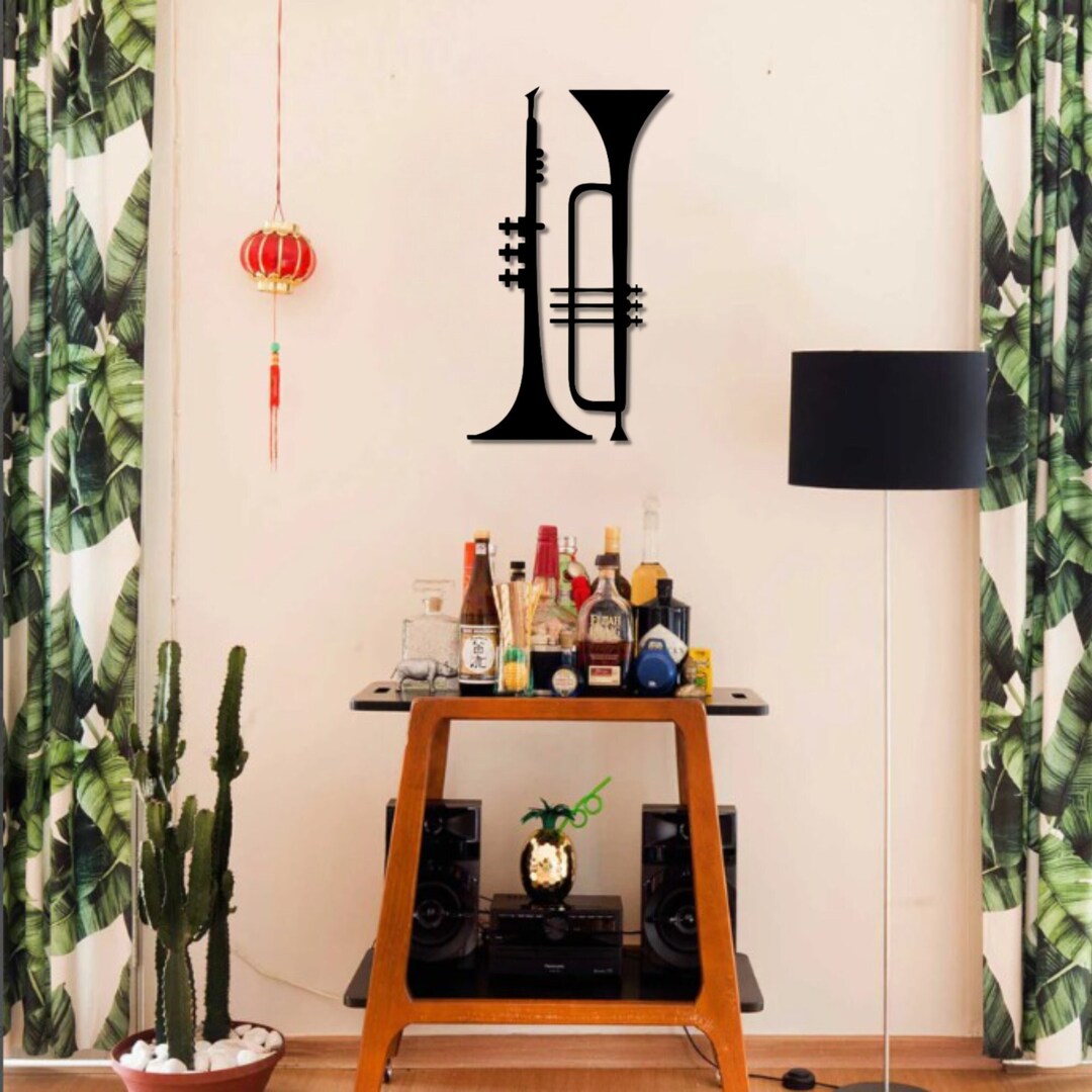 Metal Wall Art, Trumpet Wall Sign, Interior Decoration, Home Decor ...