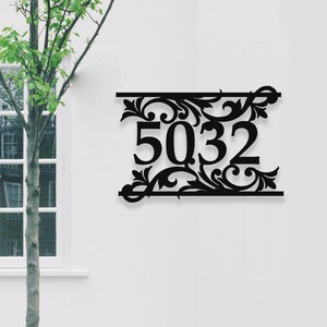 Custom Metal House Number Plaque Elegant Home Address Sign Modern ...