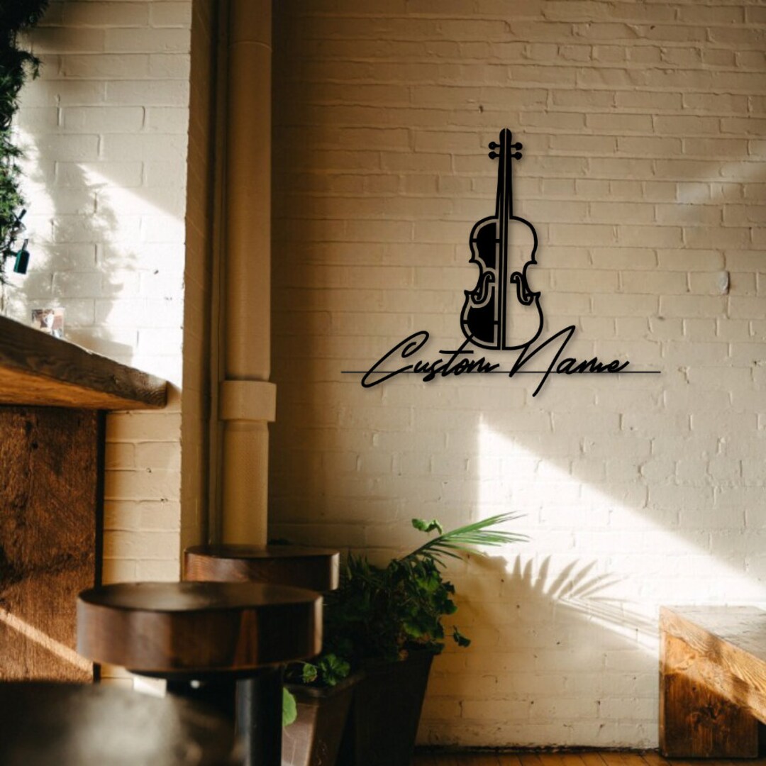 Custom Violin Metal Wall Art, Personalized Decor, Custom Wall Decor ...