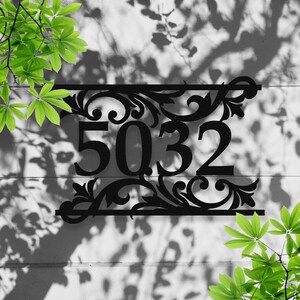 Custom Metal House Number Plaque Elegant Home Address Sign Modern ...