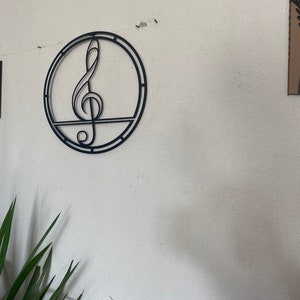 Circle Treble Clef Wall Art, Music Wall Art, Home Decoration, Office ...