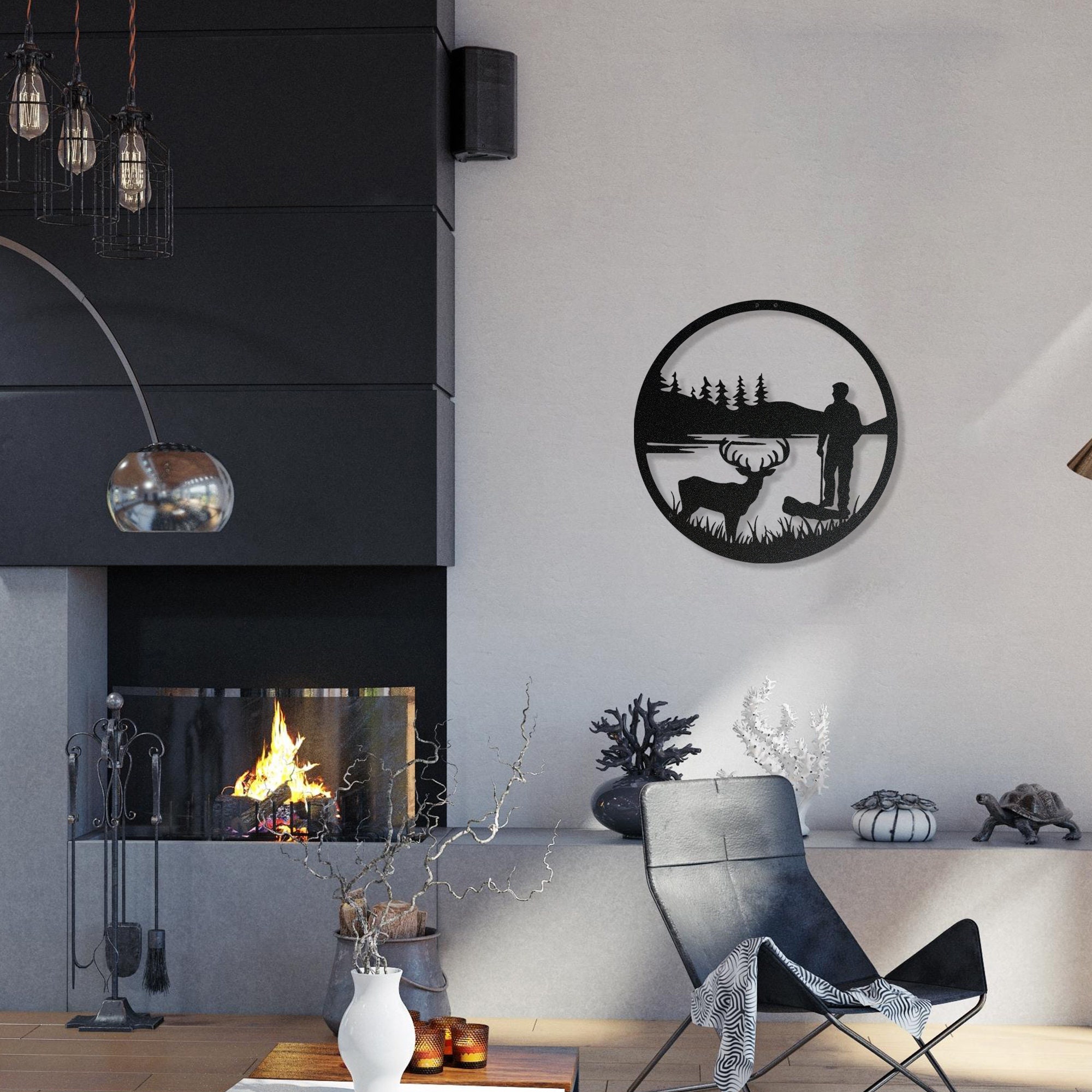 Hunter Metal Wall Decor Unique Wall Decor Metal Wall Art - Etsy