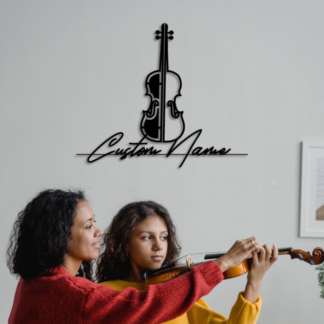 Custom Violin Metal Wall Art, Personalized Decor, Custom Wall Decor ...