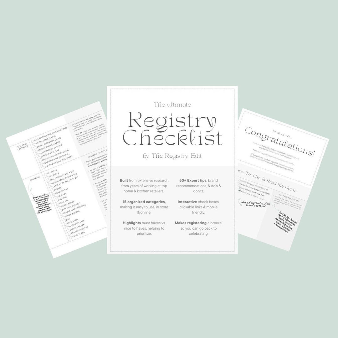 Ultimate Wedding Registry Checklist, Made by Kitchen and Home Experts ...