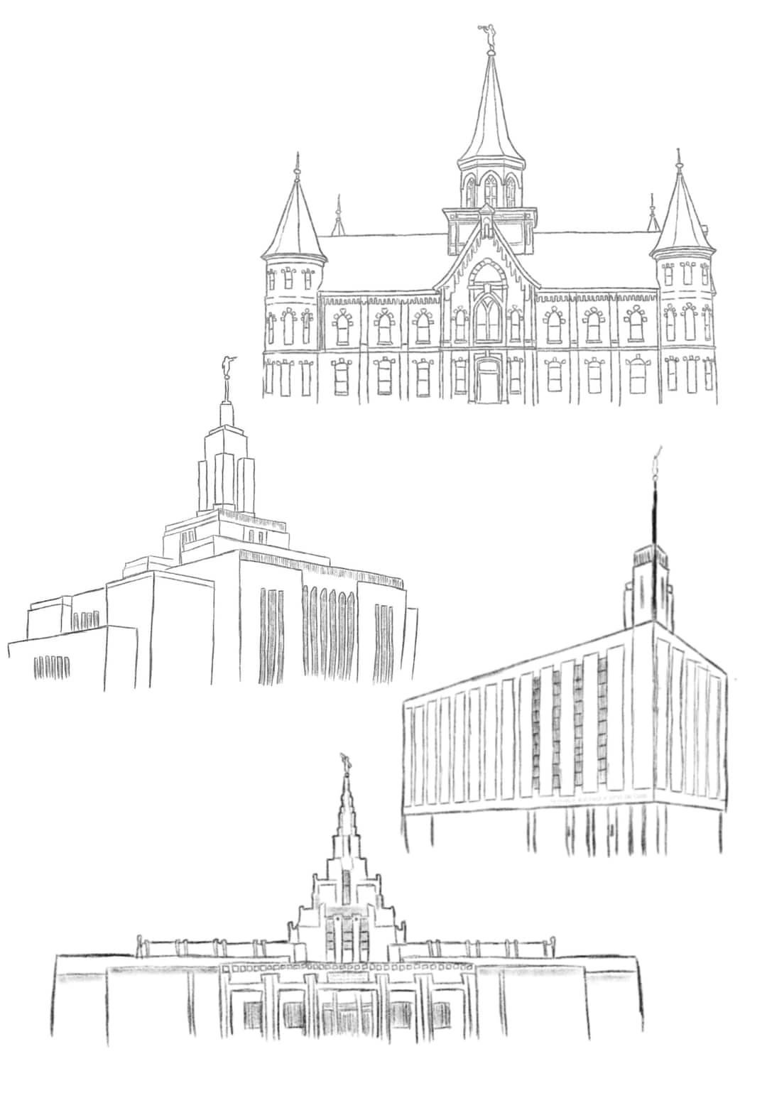 CUSTOM 4 Temple Collage - Etsy