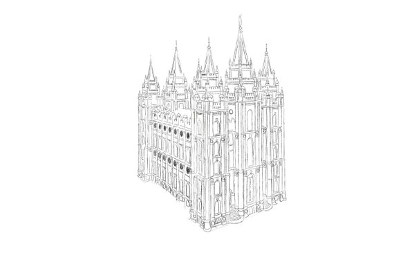 Lds Temple Drawing