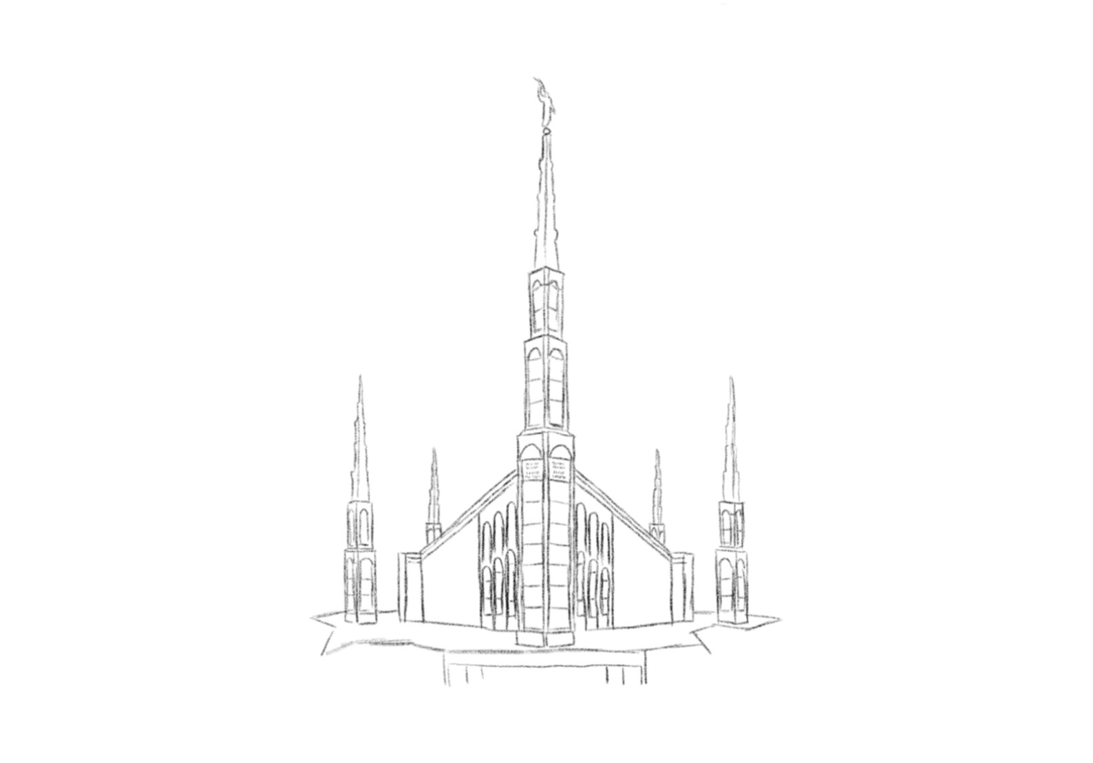 Buenos Aires, Argentina LDS Temple Drawing - Etsy