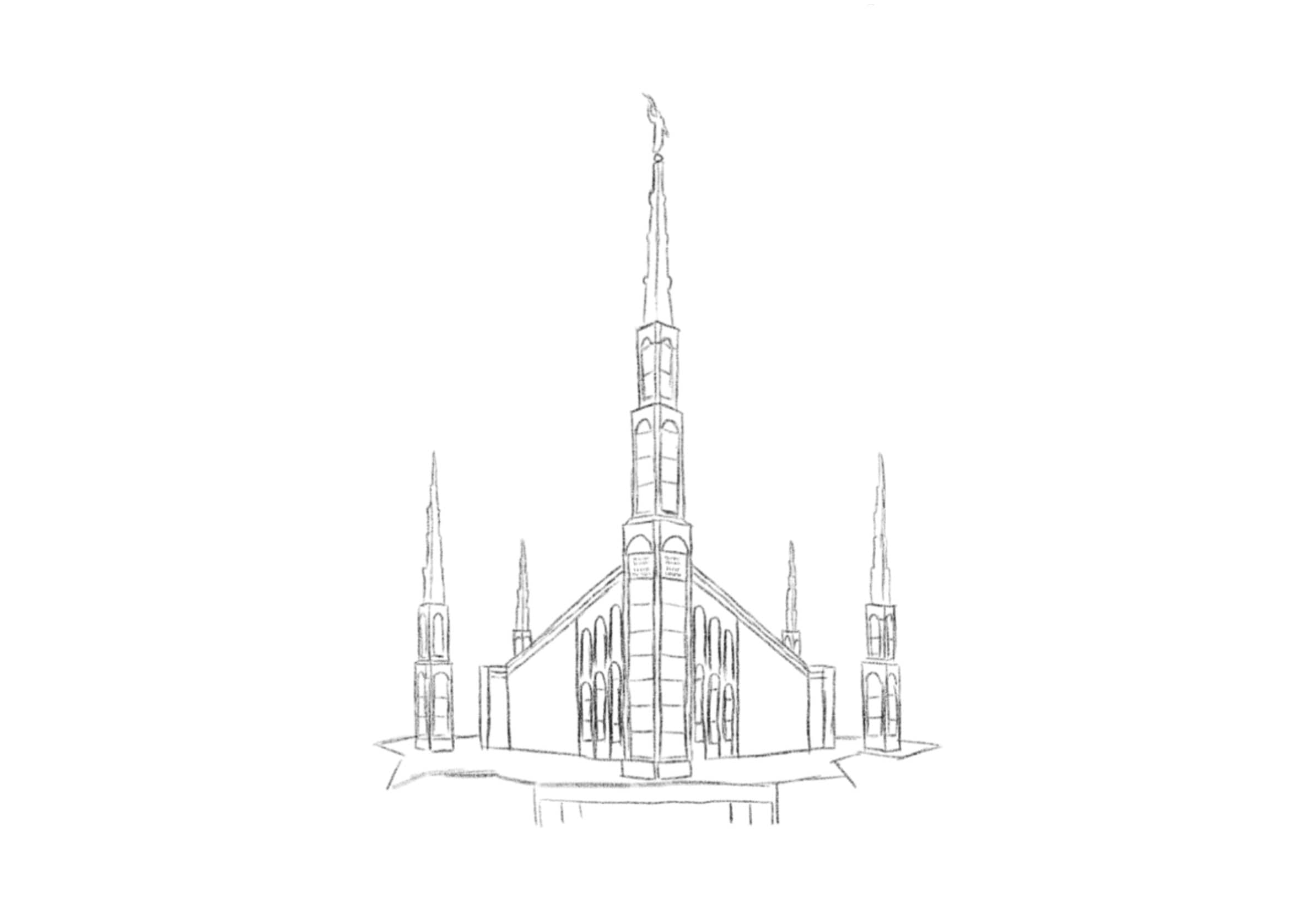 Buenos Aires, Argentina LDS Temple Drawing - Etsy