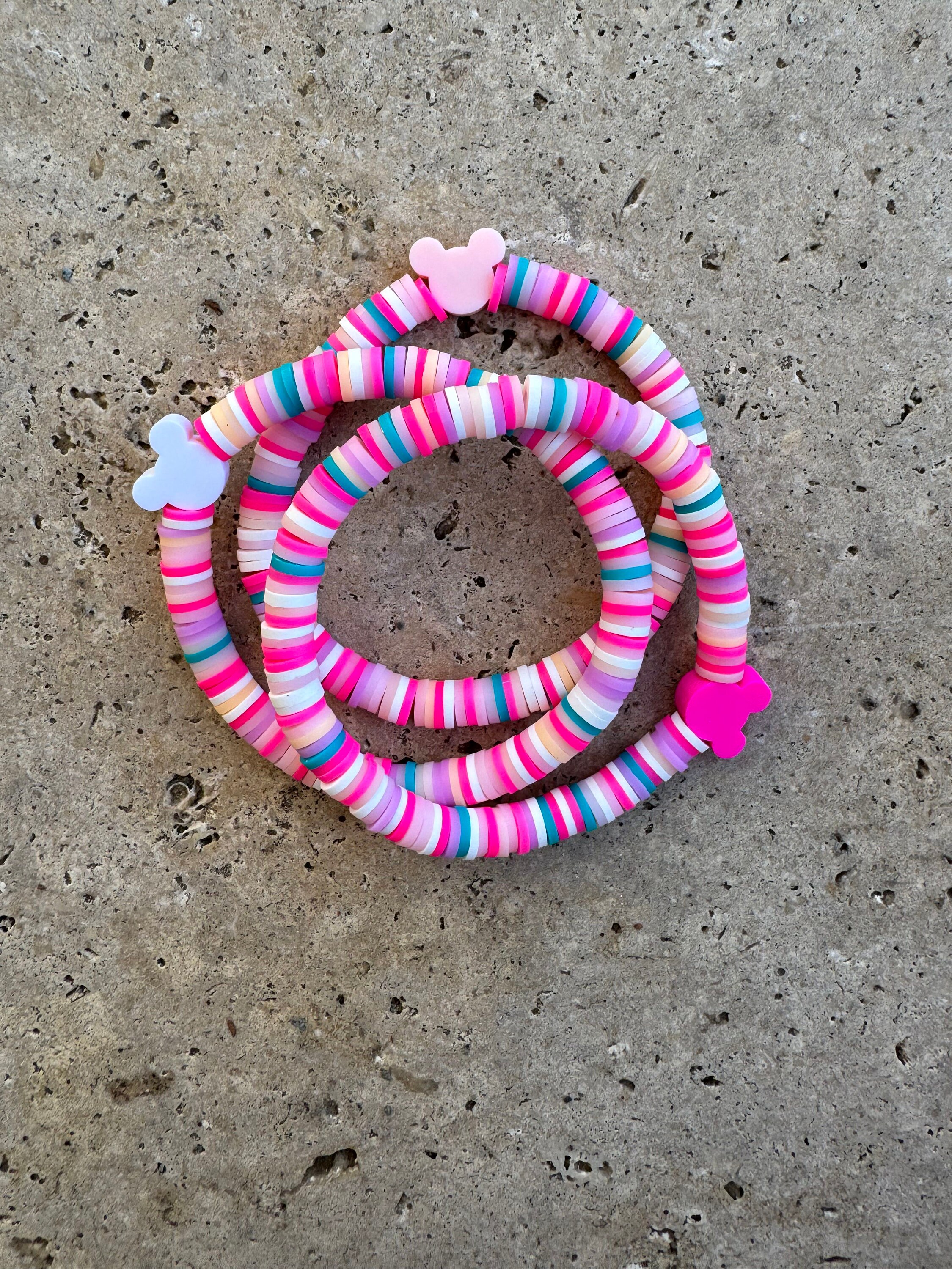 Set of Heishi Mouse Bracelet, Pixie Dust and Fish Extender Gift, Disney ...