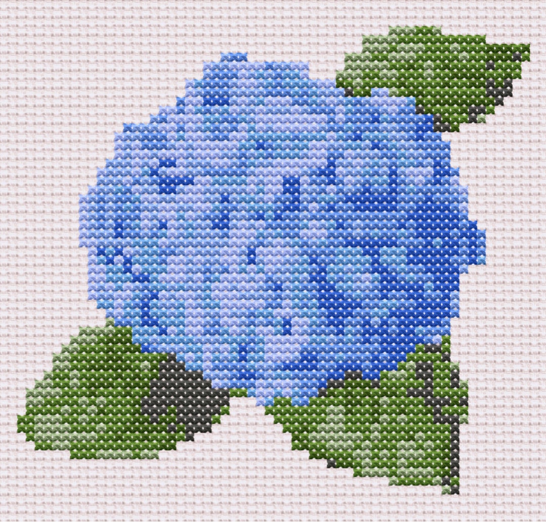 Hydrangea Cross Stitch Pattern - Instant PDF Download - Etsy