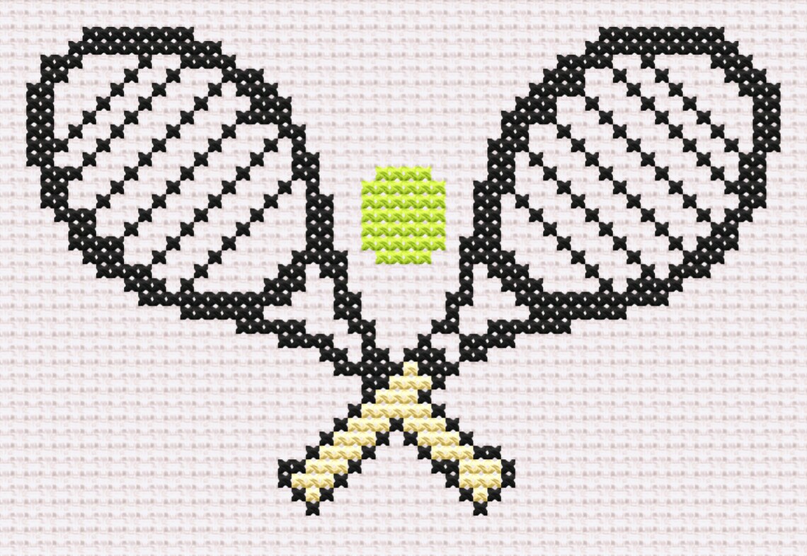 Mini Tennis Cross Stitch Pattern - Instant PDF Download - Etsy