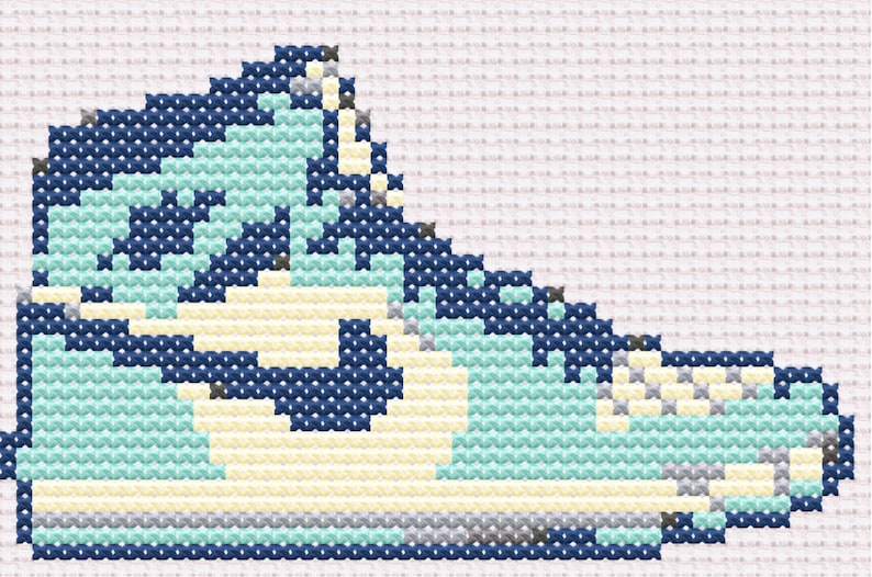 Iconic Nike Air Jordans Mini Cross Stitch Pattern - Instant PDF ...