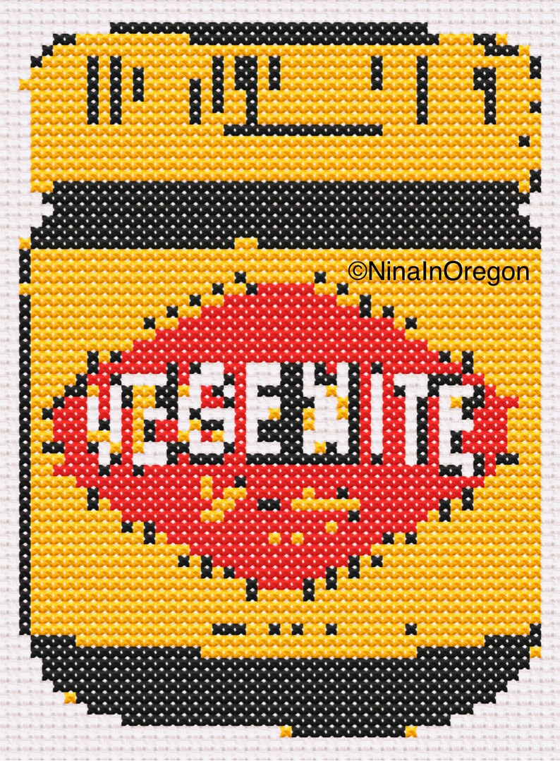 Vegemite Cross Stitch Pattern - Instant PDF Download - Etsy