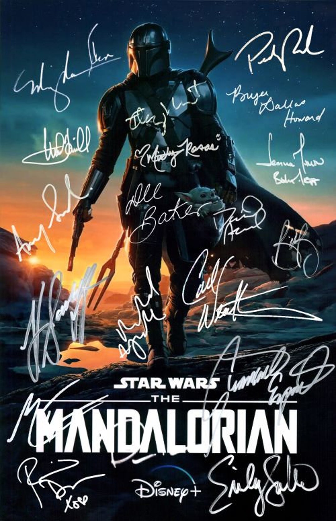 Pedro Pascal Autograph the Mandalorian, Star Wars Reproduction RP ...
