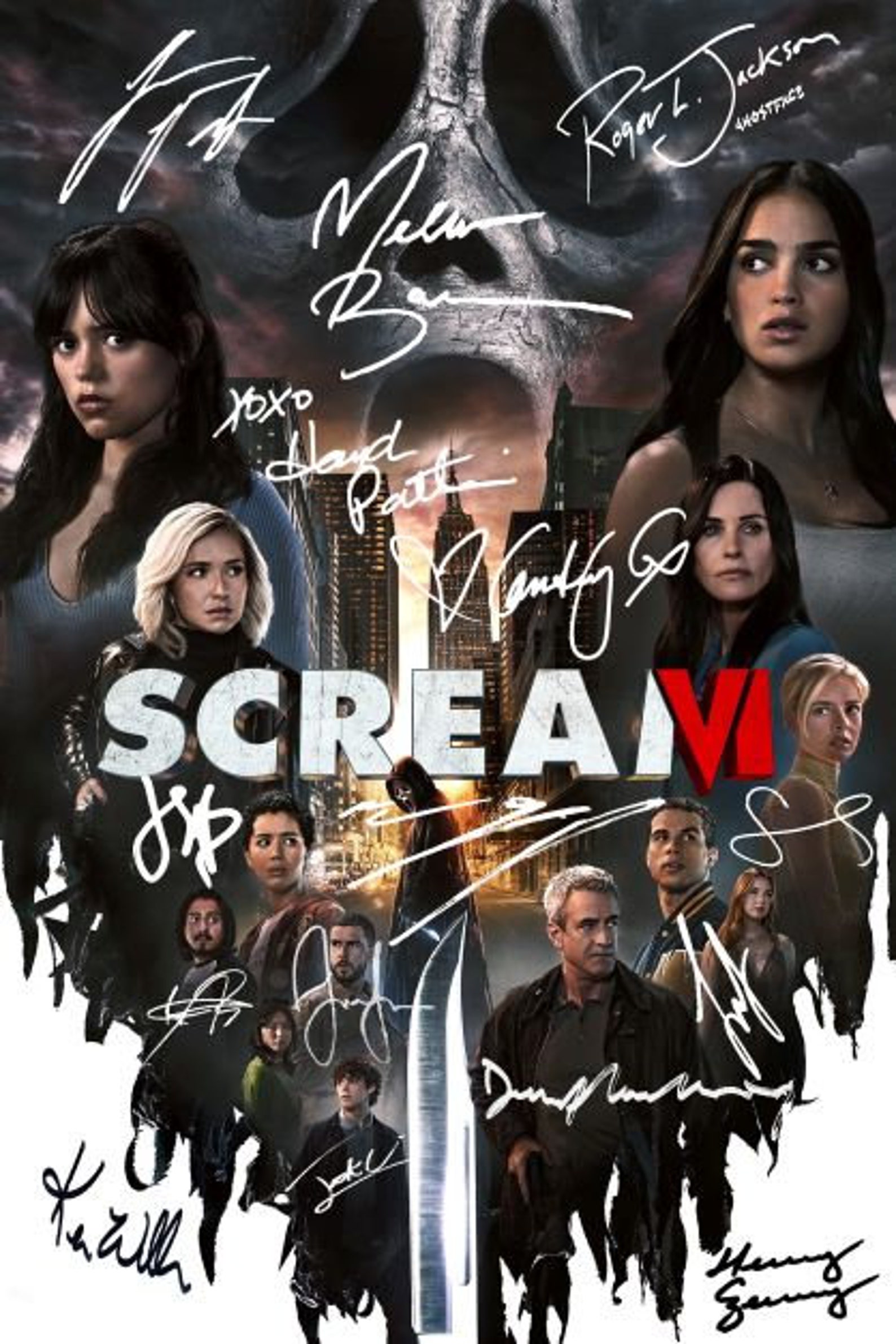 Scream VI, Scream 6 Druck Reproduktion, vorgedrucktes, signiertes Foto ...