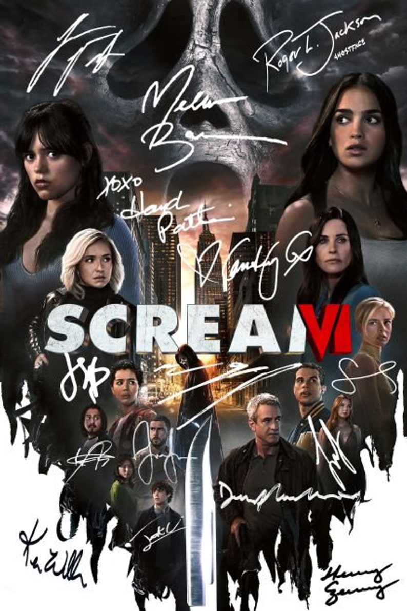 Scream VI, Scream 6 Print Reproduction, Preprinted Signed Autographed ...