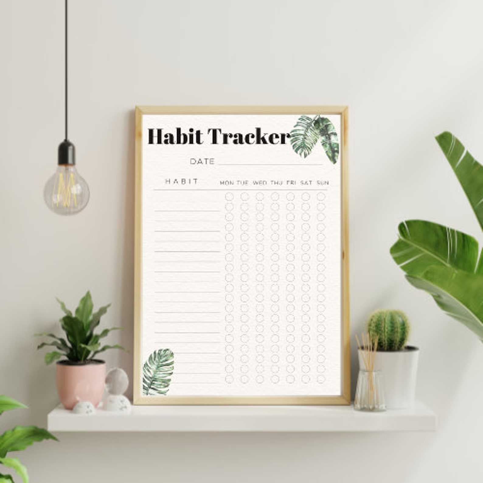 Habit Tracker Template, 7 Day Habit Challenge, Weekly Habit Tracker ...
