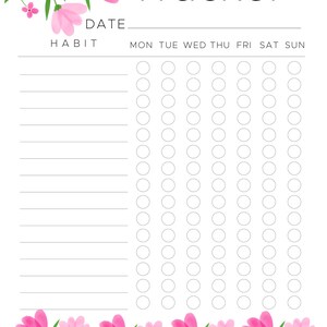 Habit Tracker Template, 7 Day Habit Challenge, Weekly Habit Tracker ...