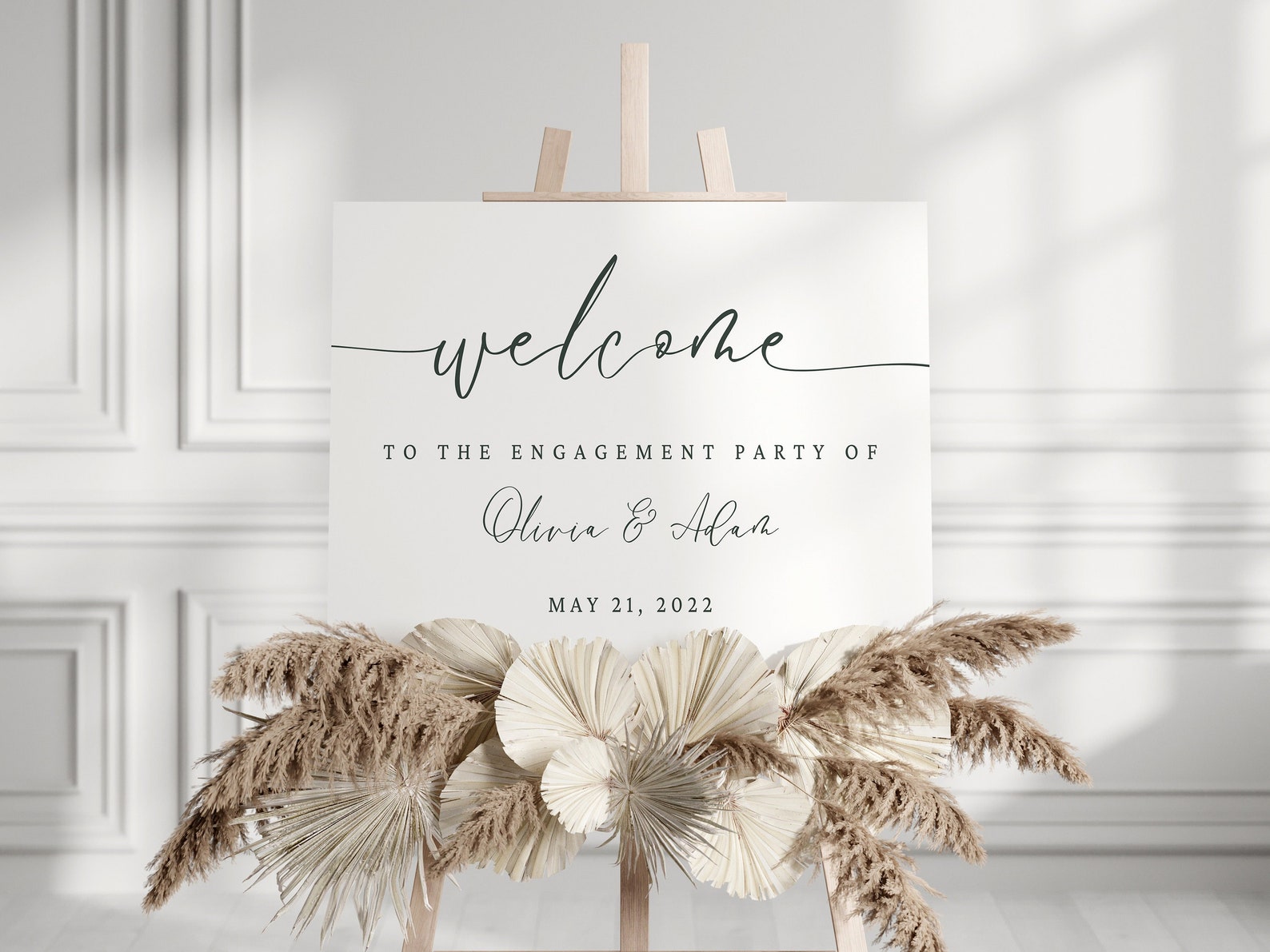 Personalized Engagement Party Welcome Sign Horizontal | Wedding Party ...