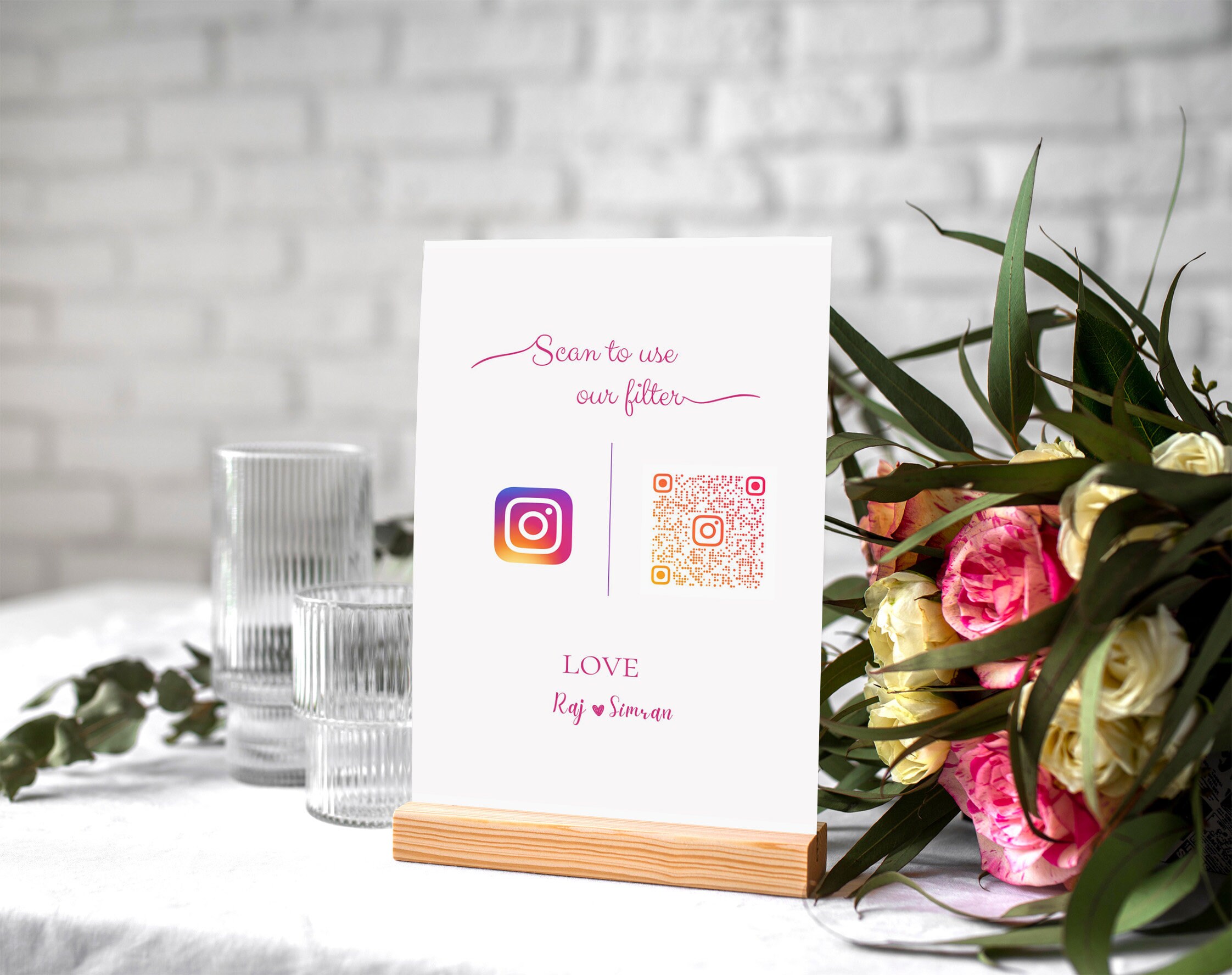 Custom Instagram, Facebook Wedding Filter With Bride and Groom Names ...