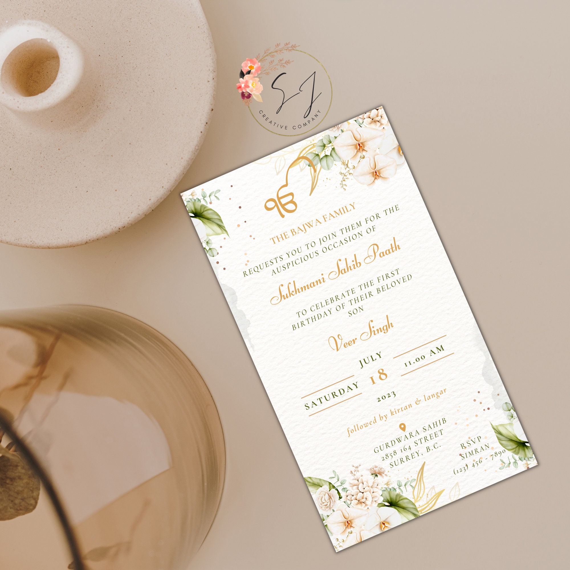 Sukhmani Sahib Paath Invitation - Instant Digital Download Template ...
