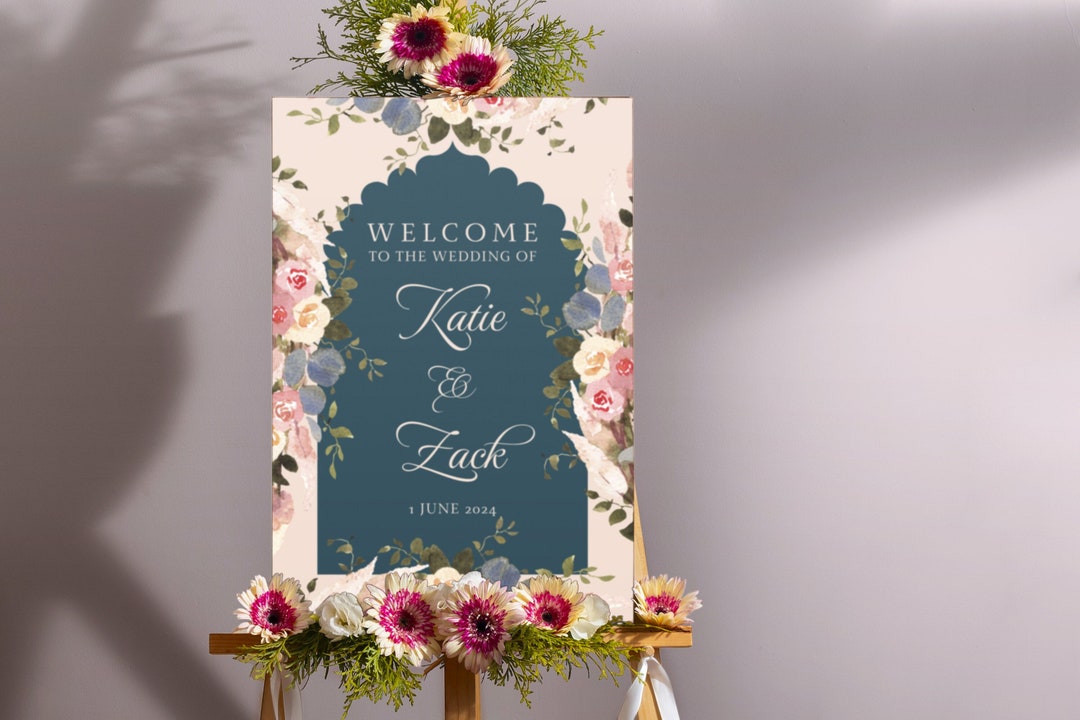 Customizable Sikh Wedding Welcome Sign - Perfect Way to Greet Guests ...