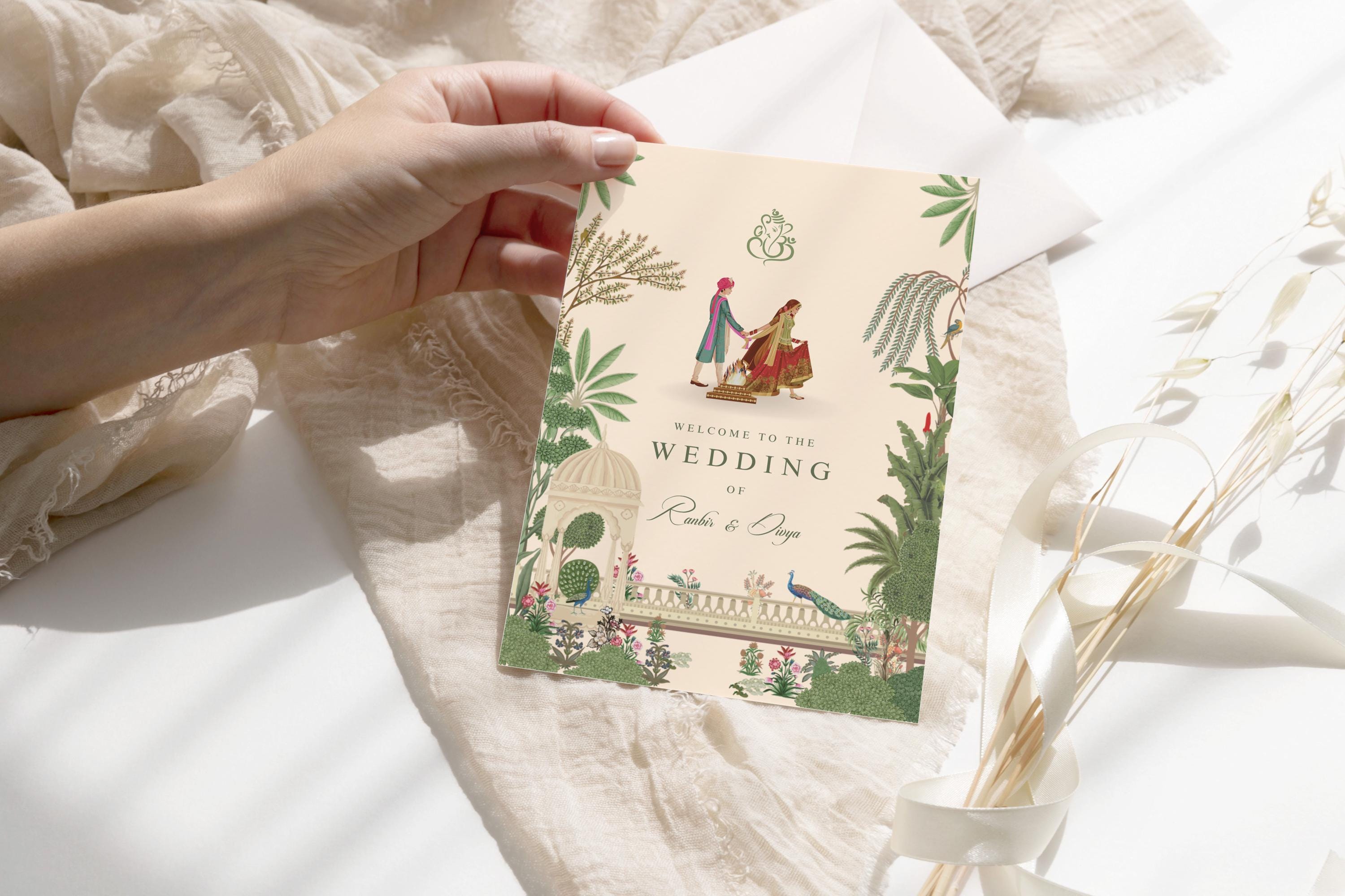 DIY Hindu Wedding Invitation Template All in One Bundle Traditional ...