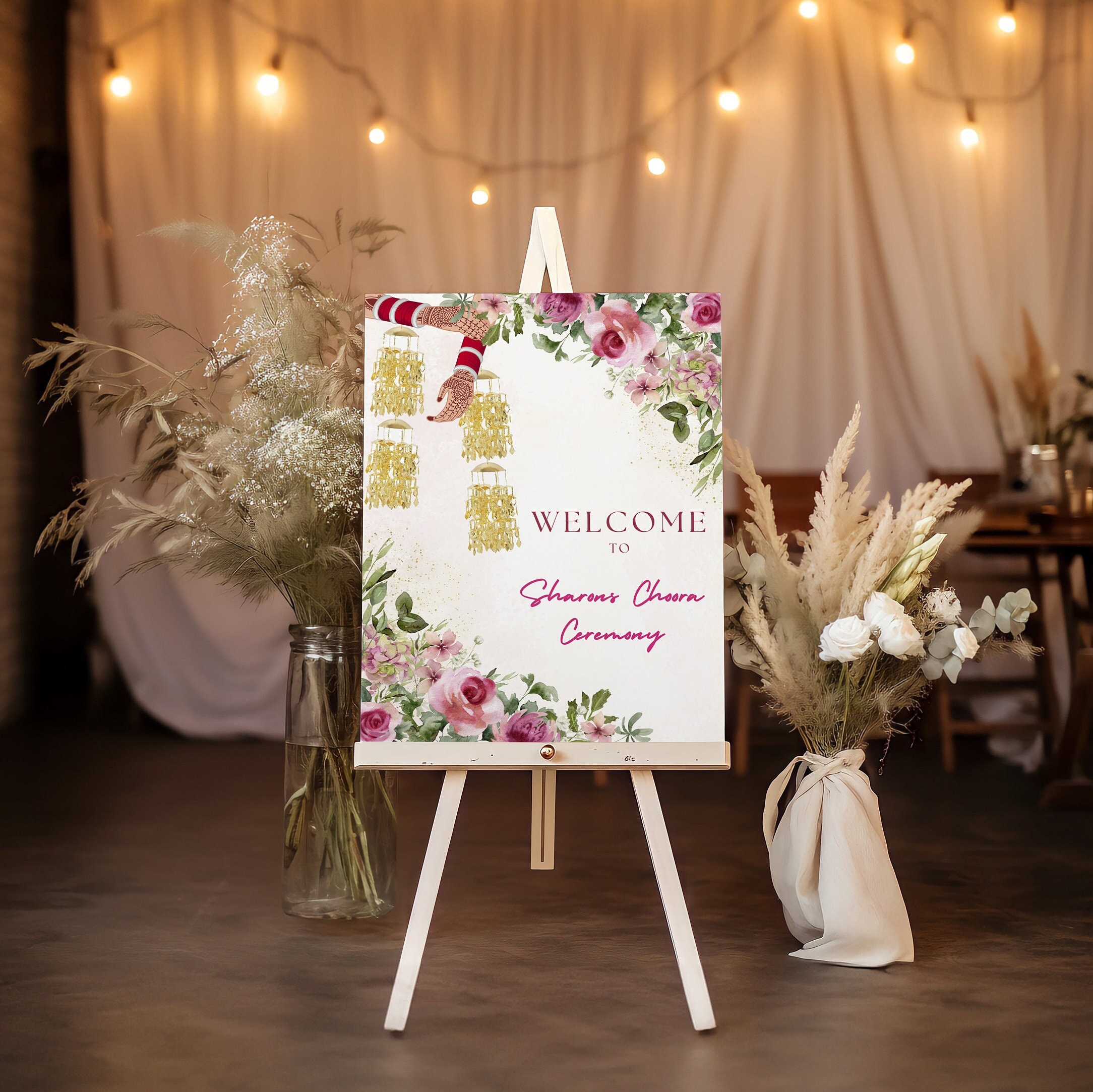 Choora Ceremony Kaleere Welcome Sign for Hindu, Gujarati, Punjabi, Sikh ...