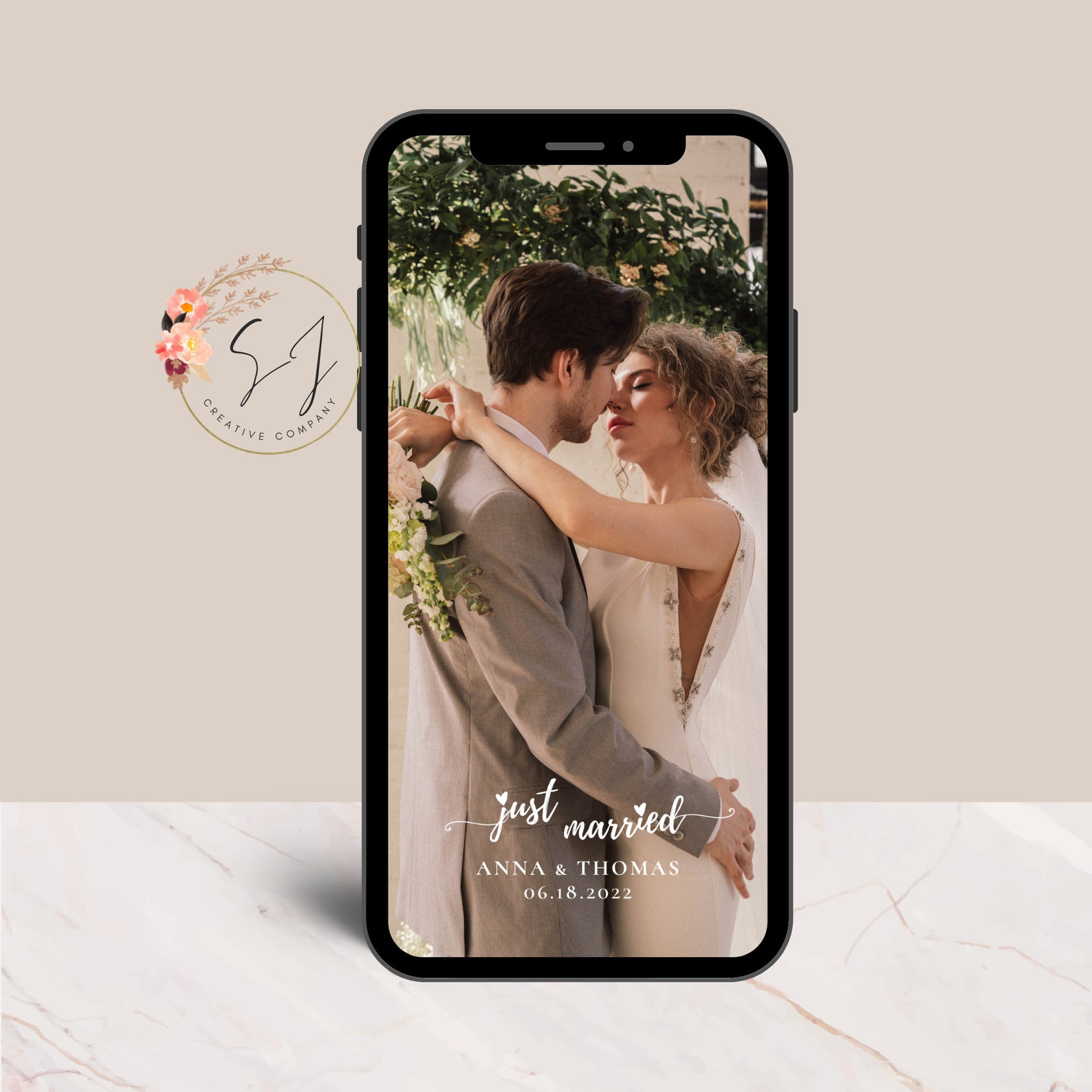 Personalized Just Married Snapchat/instagram/facebook Filter ...