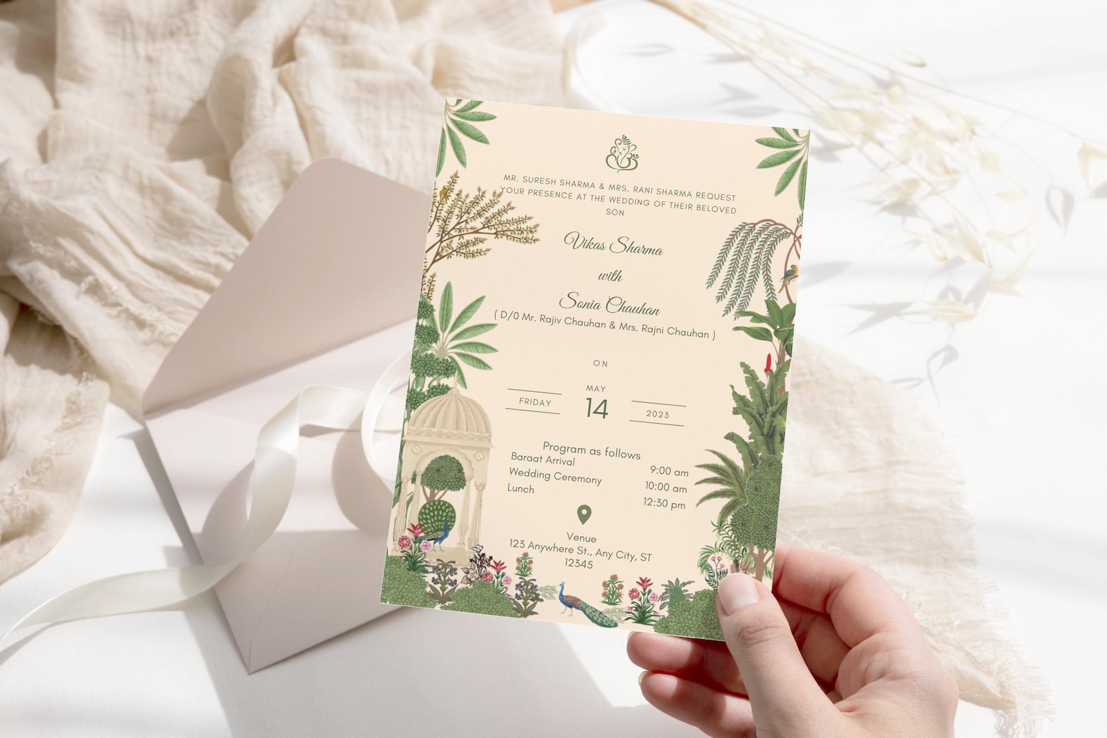DIY Hindu Wedding Invitation Template All in One Bundle Traditional ...