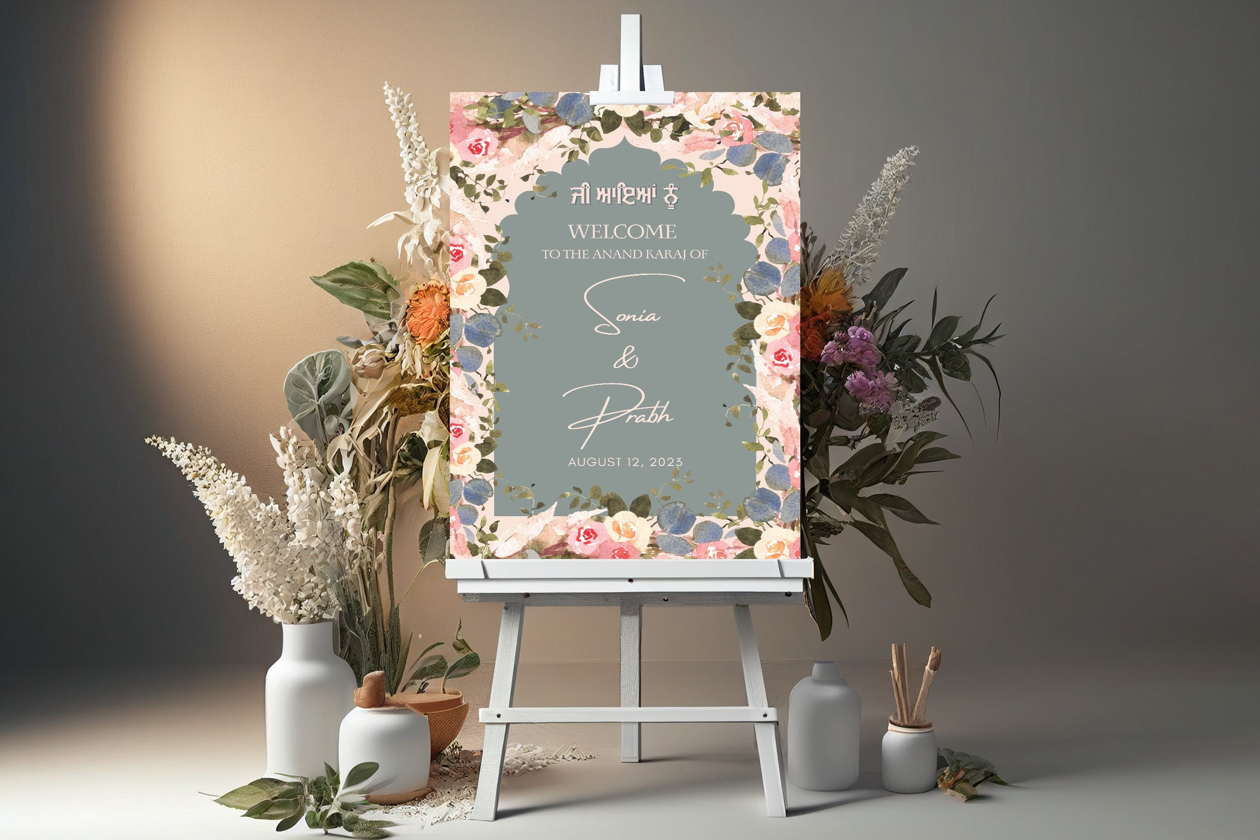 Customizable Sikh Wedding Welcome Sign Perfect Way to Greet - Etsy