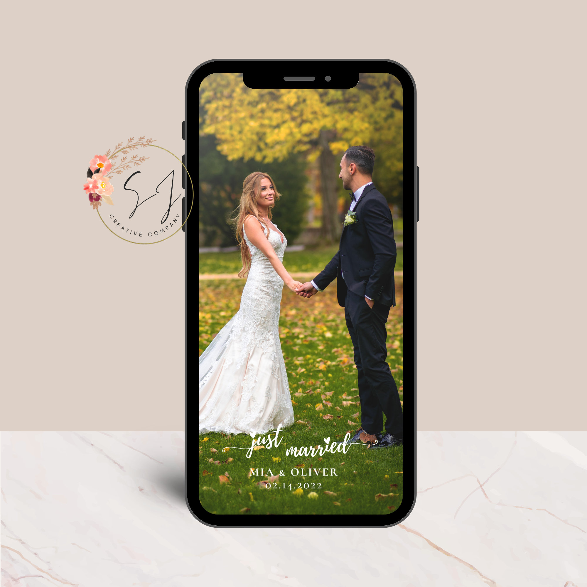 Personalized Just Married Snapchat/instagram/facebook Filter ...